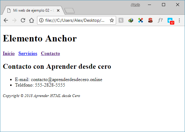 Etiqueta ANCHOR ¡Ejemplos! » HTML desde Cero